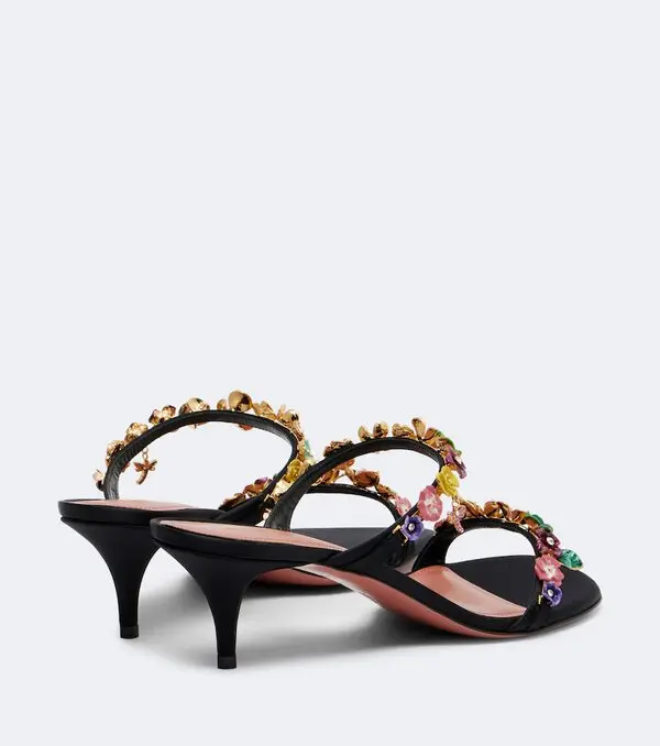 Amina Muaddi Vittoria Embellished Mules