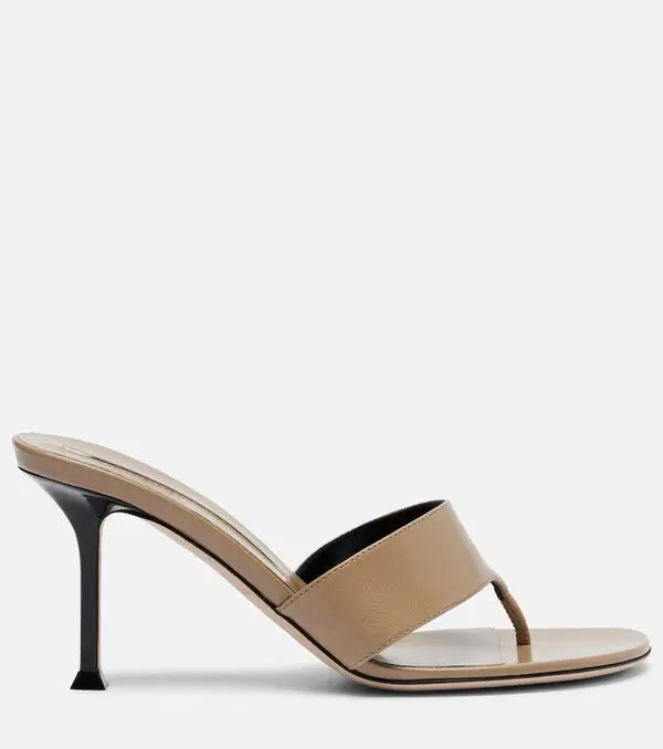 CHRISTEN Helix Leather Thong Sandals