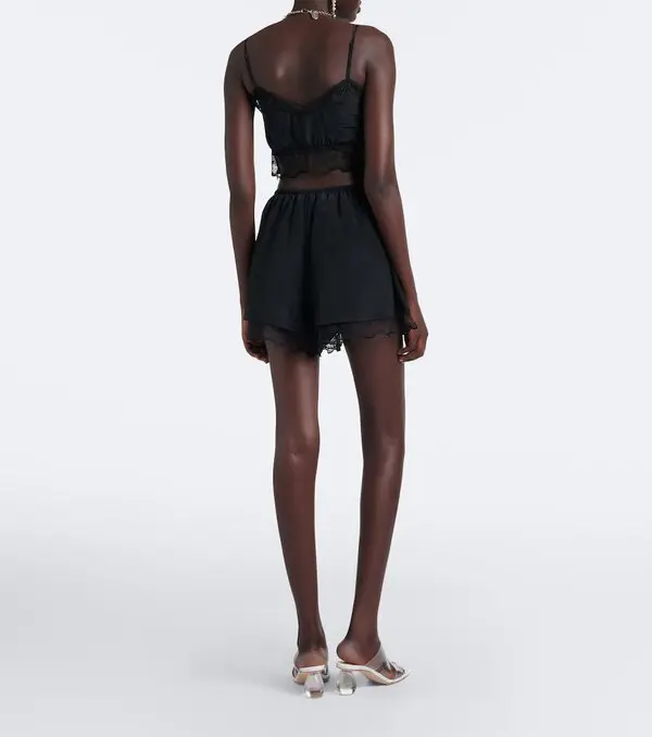Simone Rocha Lace-trimmed Shorts - Black