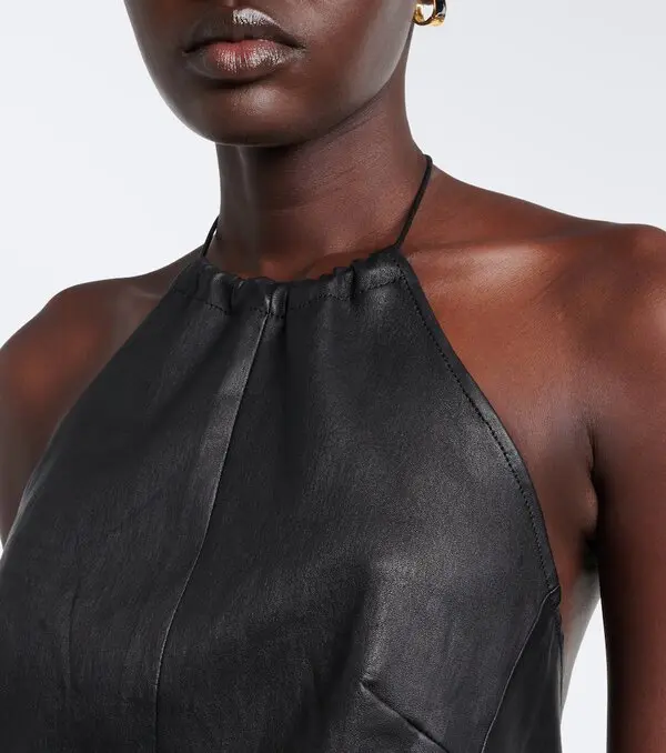 Stouls Rosie Halterneck Leather Top