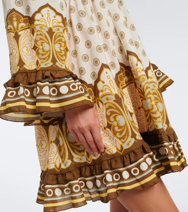 La DoubleJ Cocoon Placee" Printed Cotton Minidress