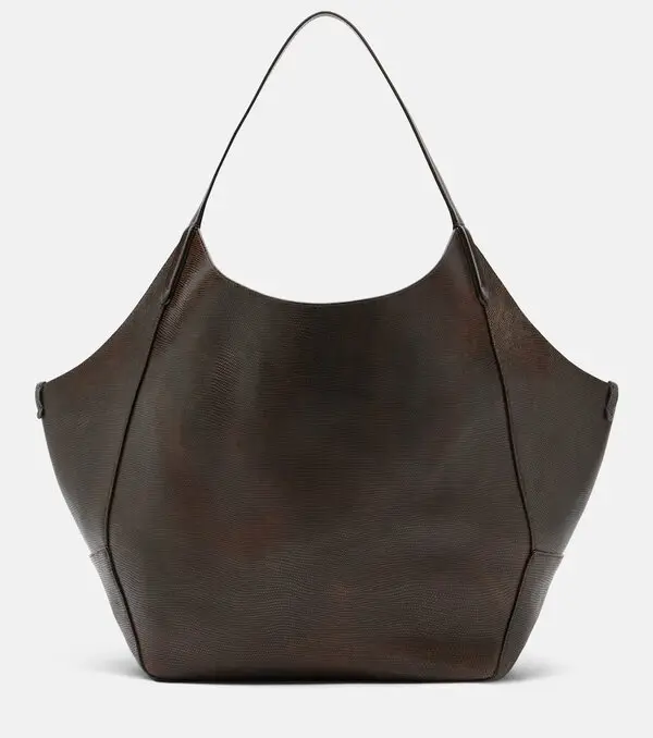 Brunello Cucinelli Monili Medium Leather Tote Bag - Brown