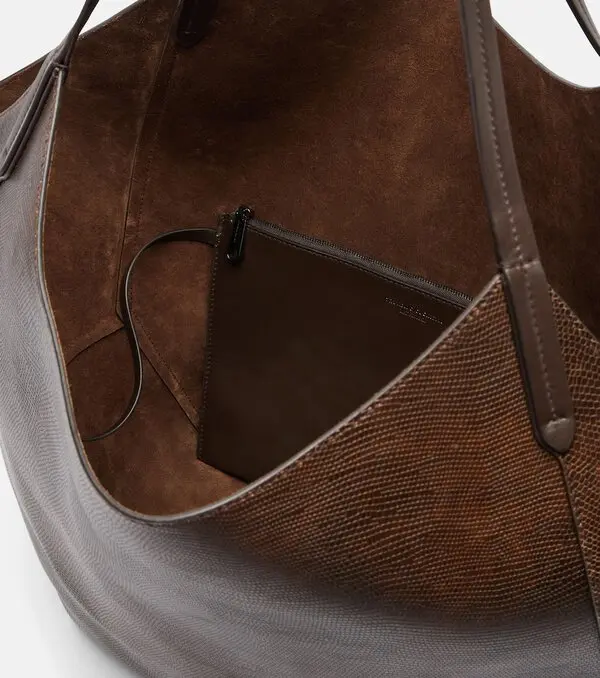 Brunello Cucinelli Monili Medium Leather Tote Bag
