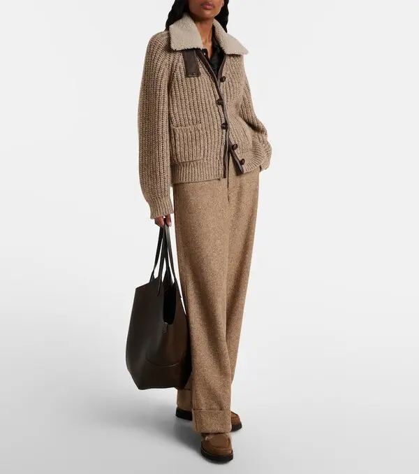 Brunello Cucinelli Monili Medium Leather Tote Bag