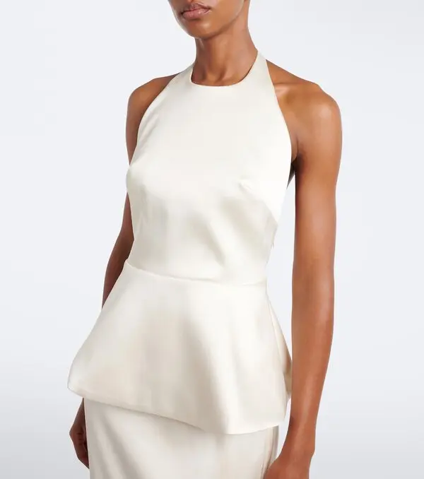 RÓHE Peplum Satin Gown