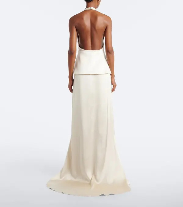 RÓHE Peplum Satin Gown