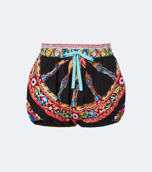 Dolce & Gabbana Carretto Cotton Poplin Shorts - Multicoloured