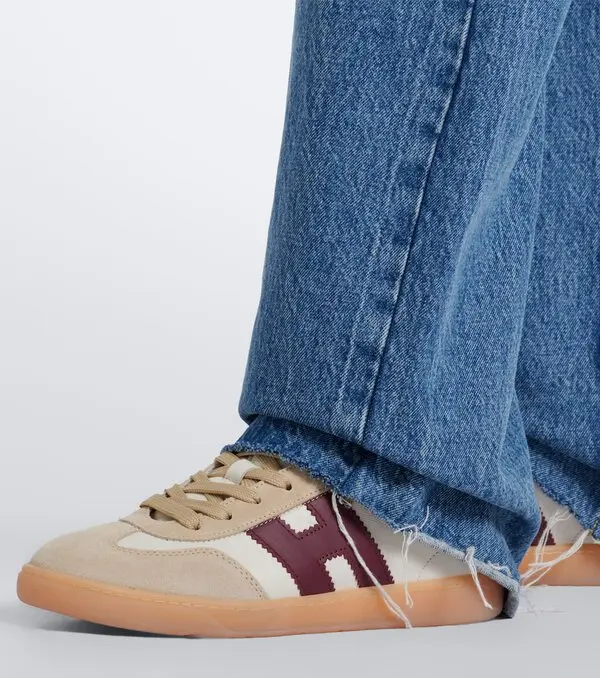 Hogan Leather Sneakers - Beige