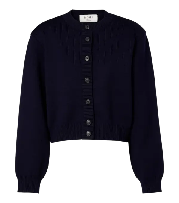 RÓHE Wool-blend Crewneck Cardigan