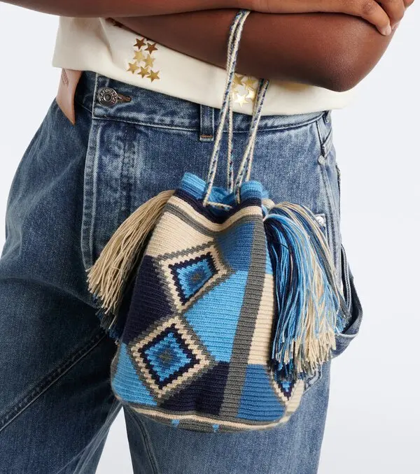 JW Anderson La Mochila Wayuu Woven Bucket Bag - Multicoloured