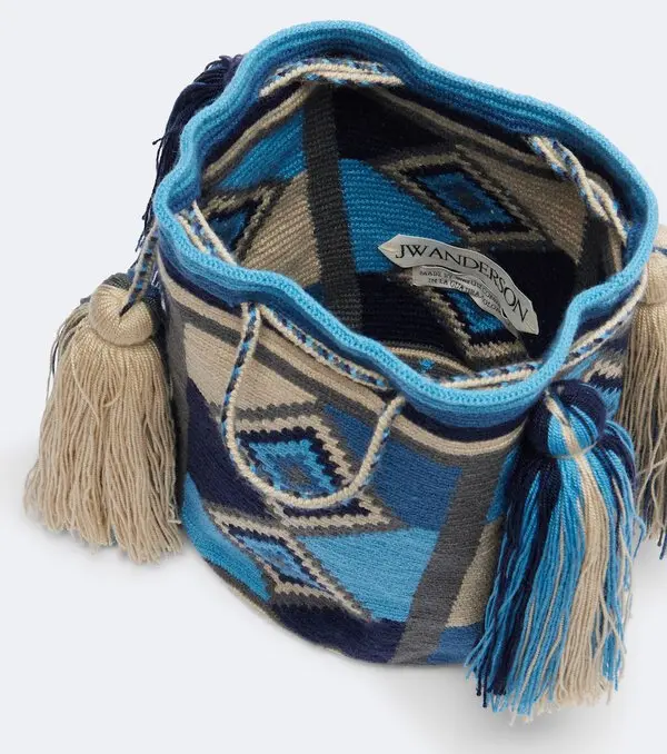 JW Anderson La Mochila Wayuu Woven Bucket Bag - Multicoloured