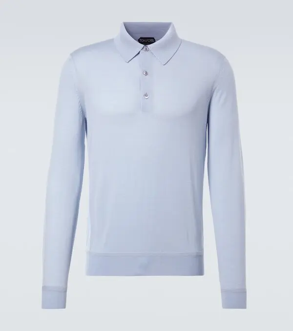 TOM FORD Cashmere And Silk Polo Sweater - Blue