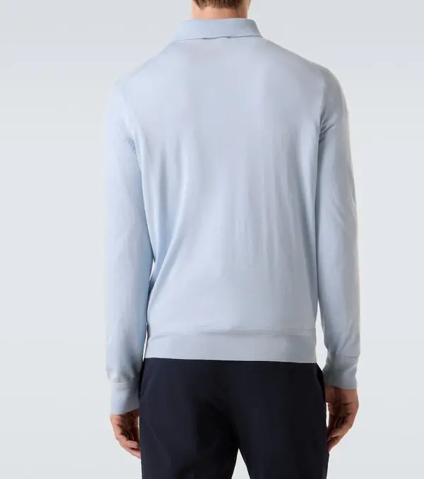 TOM FORD Cashmere And Silk Polo Sweater - Blue