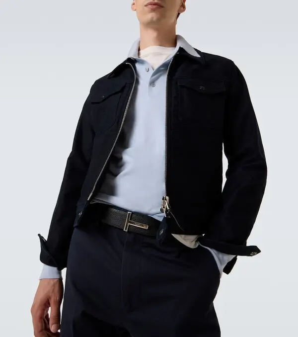 TOM FORD Cashmere And Silk Polo Sweater - Blue