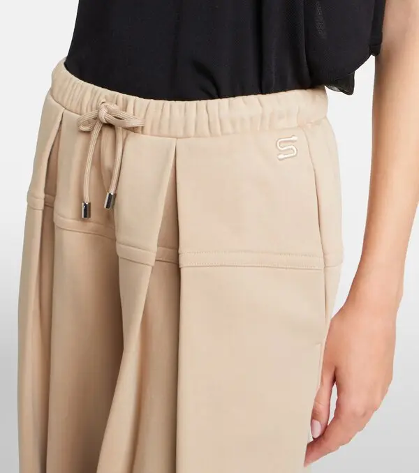 Sportmax Pleated Cotton-blend Jersey Sweatpants