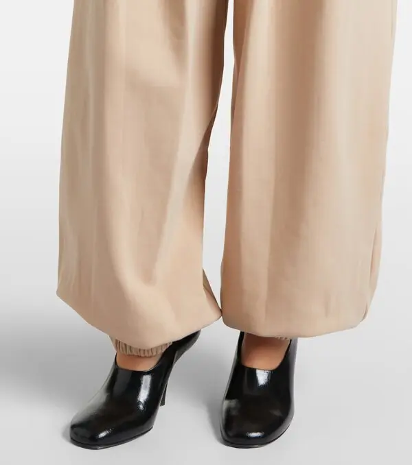 Sportmax Pleated Cotton-blend Jersey Sweatpants
