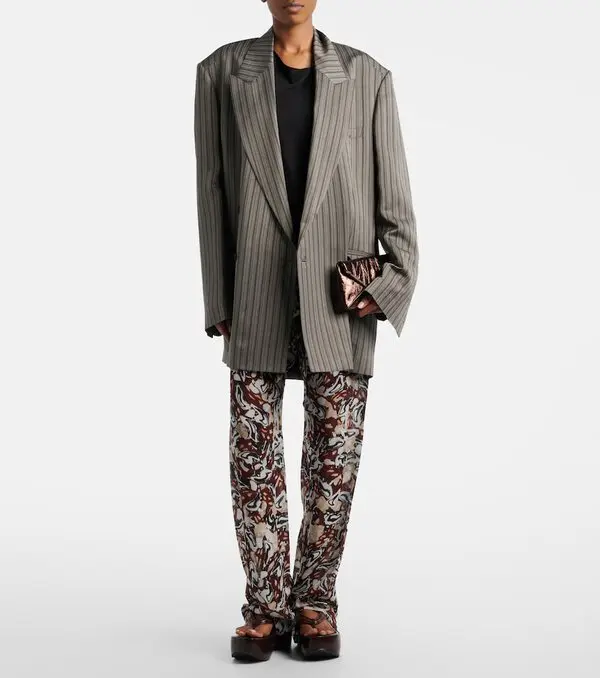Dries Van Noten Printed Straight Pants - Brown