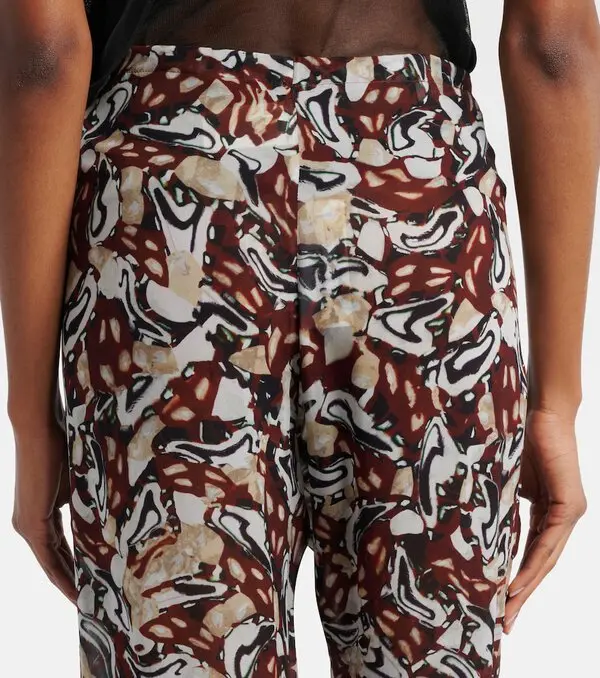 Dries Van Noten Printed Straight Pants - Brown