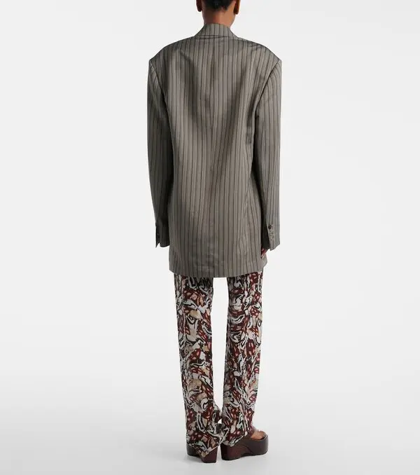 Dries Van Noten Printed Straight Pants - Brown