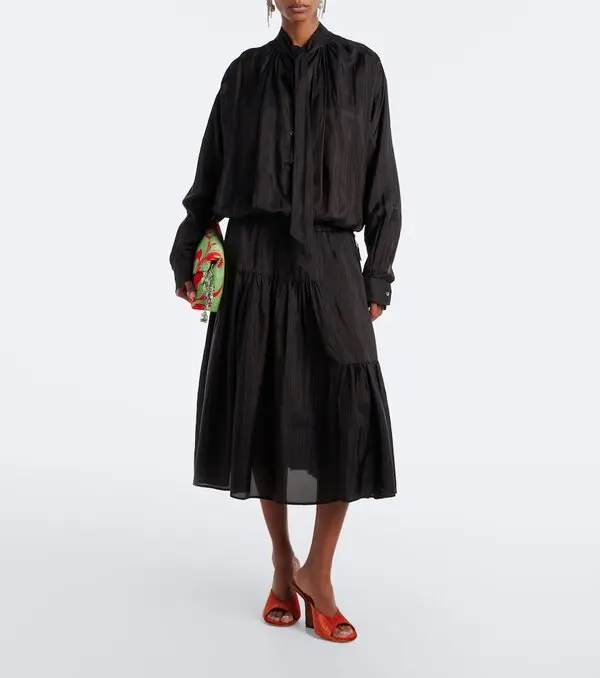 Dries Van Noten Striped Midi Dress