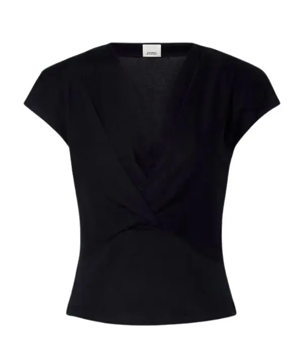 Isabel Marant Étoile Nadrine Cotton Jersey Top - Black
