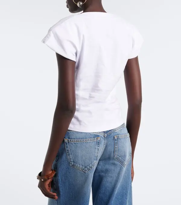 Isabel Marant Étoile Nadrine Cotton Jersey Top - White