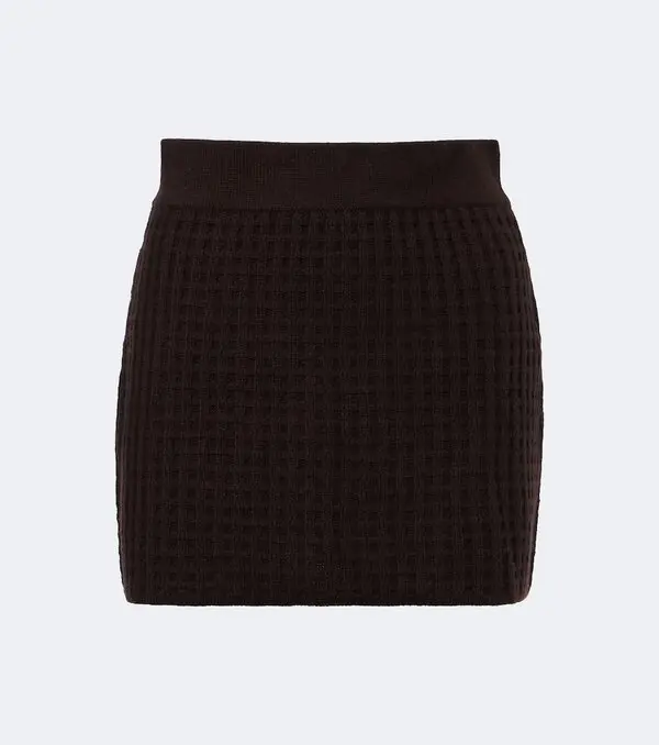 Jardin Des Orangers Wool And Cashmere Jacquard Miniskirt