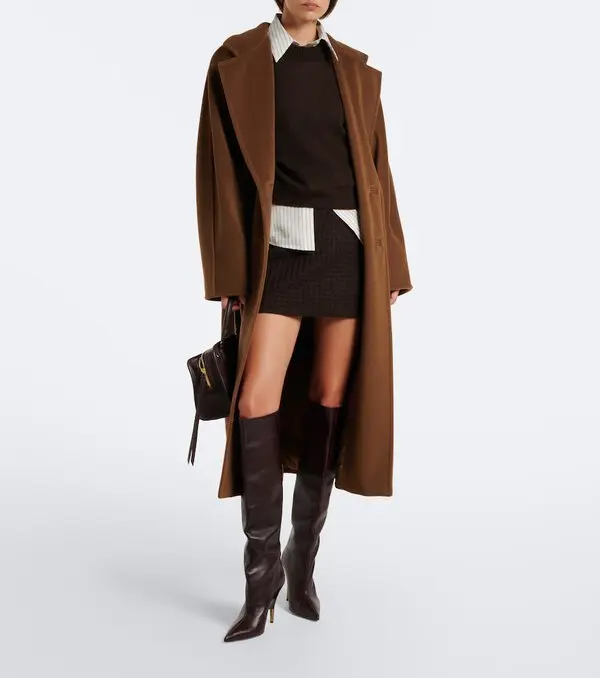 Jardin Des Orangers Wool And Cashmere Jacquard Miniskirt