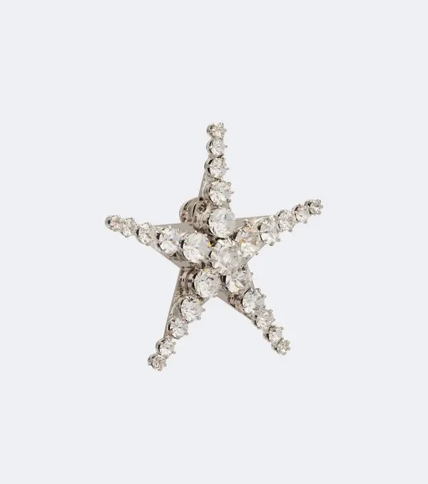 Alessandra Rich Crystal Embellished Star Earrings