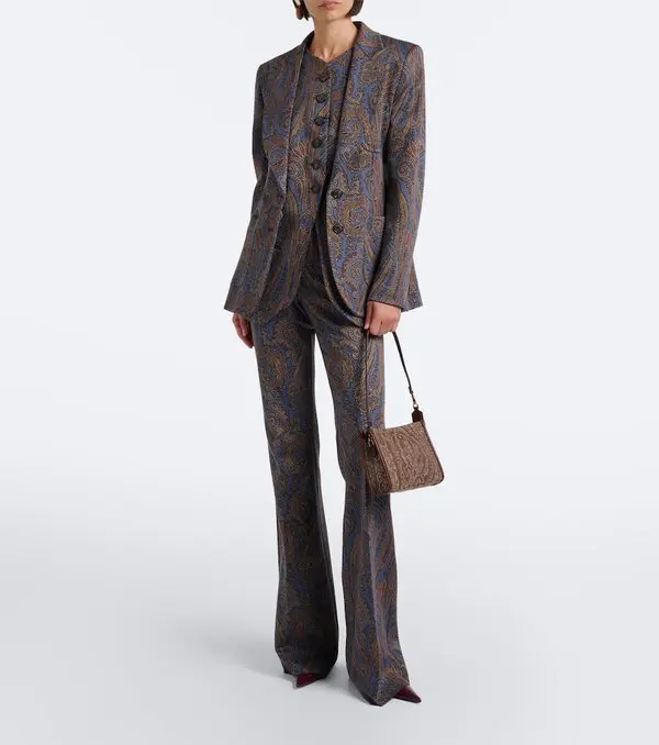Etro Arnica Small Coated Canvas Top Handle Bag