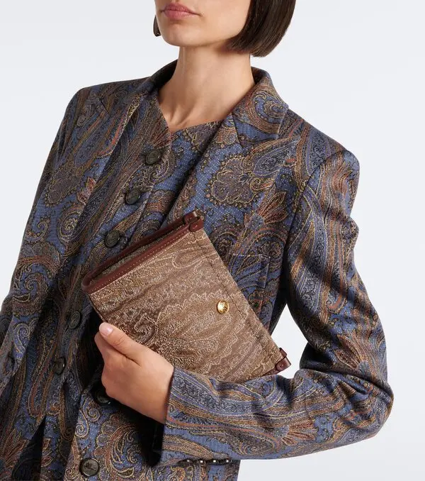 Etro Arnica Small Coated Canvas Top Handle Bag
