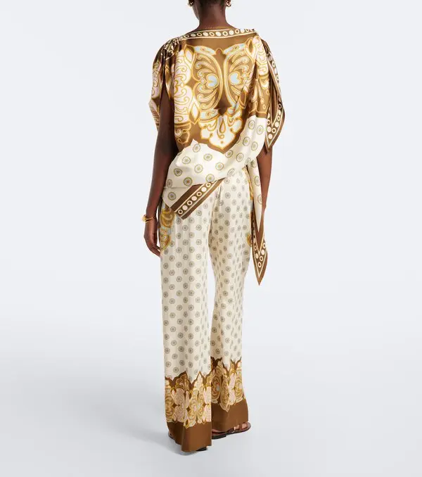 La DoubleJ Club Printed Wide-leg Pants - Multicoloured
