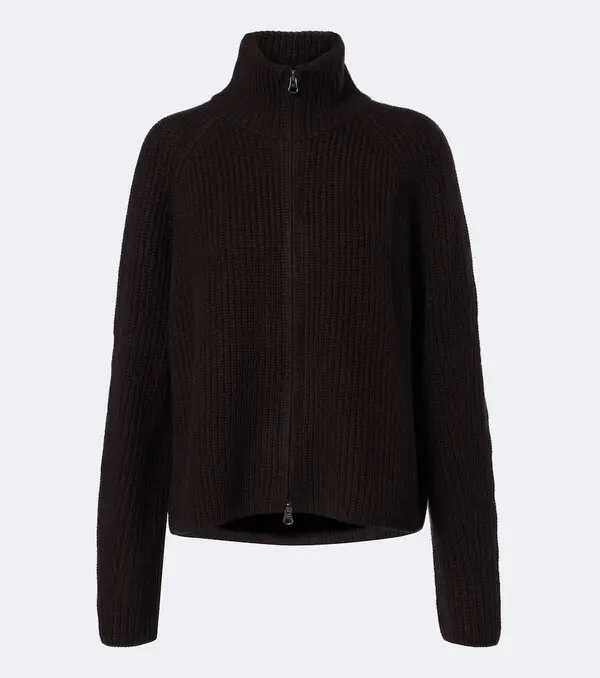LISA YANG Sadie Cashmere Zip-up Cardigan - Brown