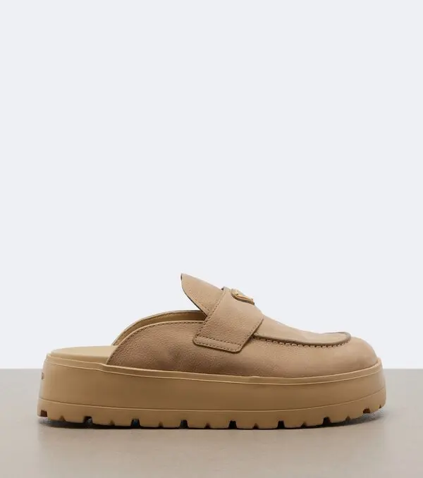 Prada Suede Mules - Beige