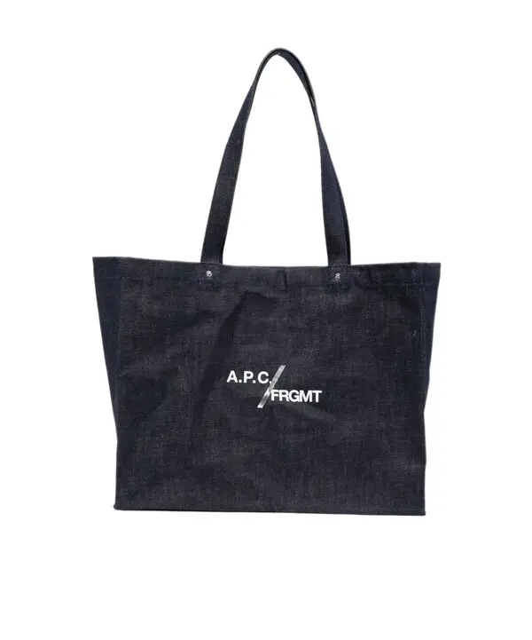 A.p.c. X Frgmt Logo Printed Shopping Bag - Black