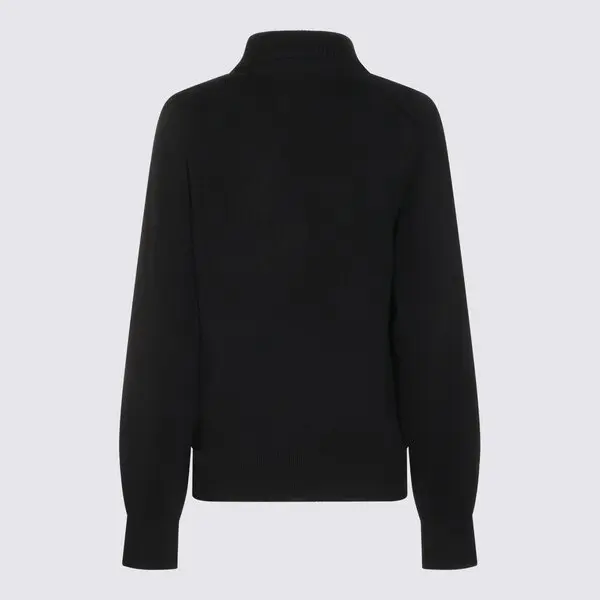 Khaite Jackson Long-sleeved Knitted Polo Shirt - Black