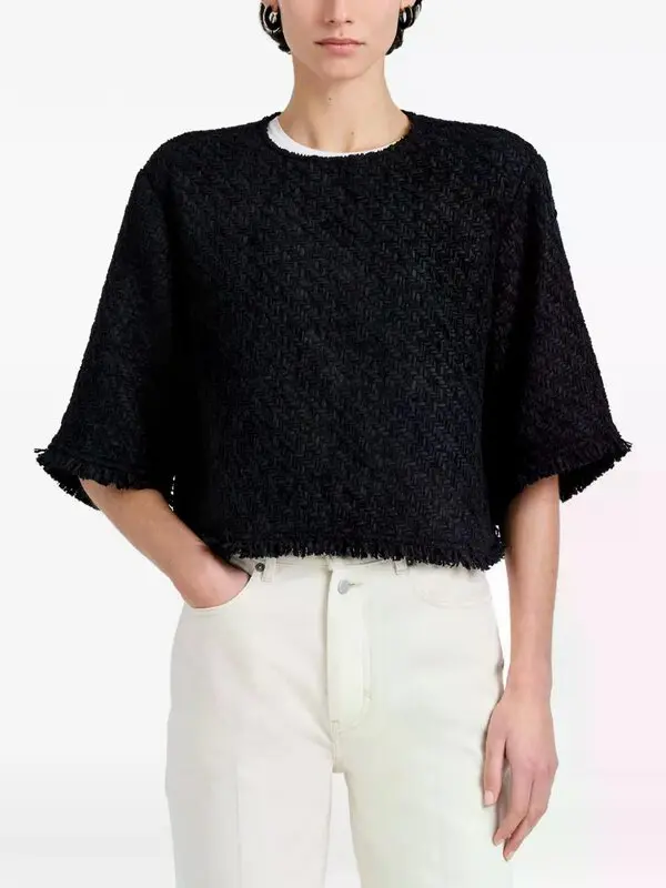 Proenza Schouler White Label Maura Basket-weave Top