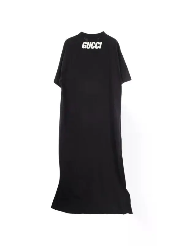 Gucci Rose Print Logo T-shirt Dress