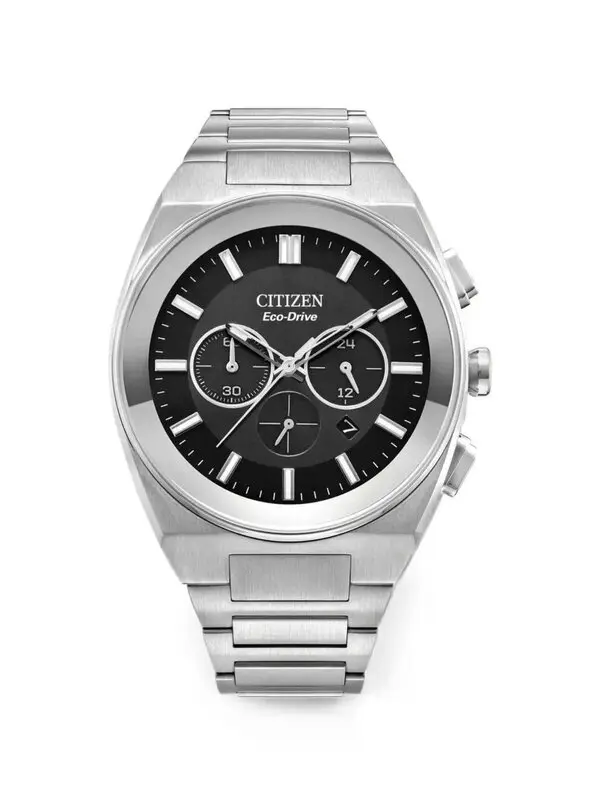 Citizens Of Humanity Eco-drive 43mm Chronograph Watch - Black