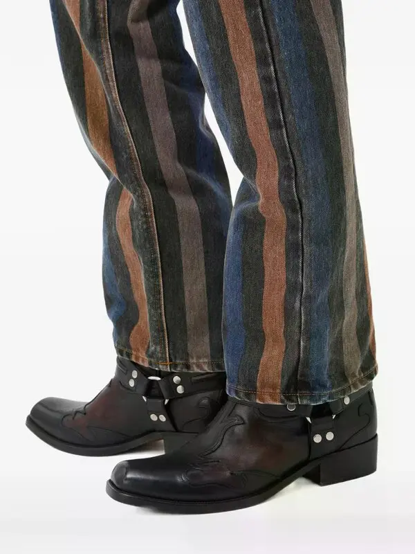 Versace Sylvester Leather Texan Boots
