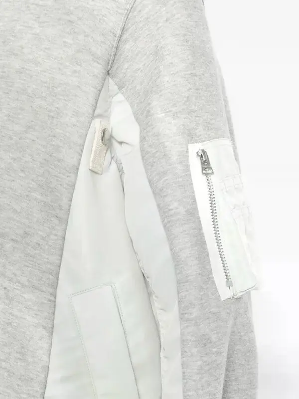 Sacai Panelled Zip-up Hoodie