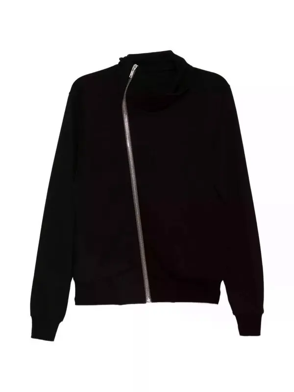 Rick Owens Asymmetric Zip Funnel Neck Jacket