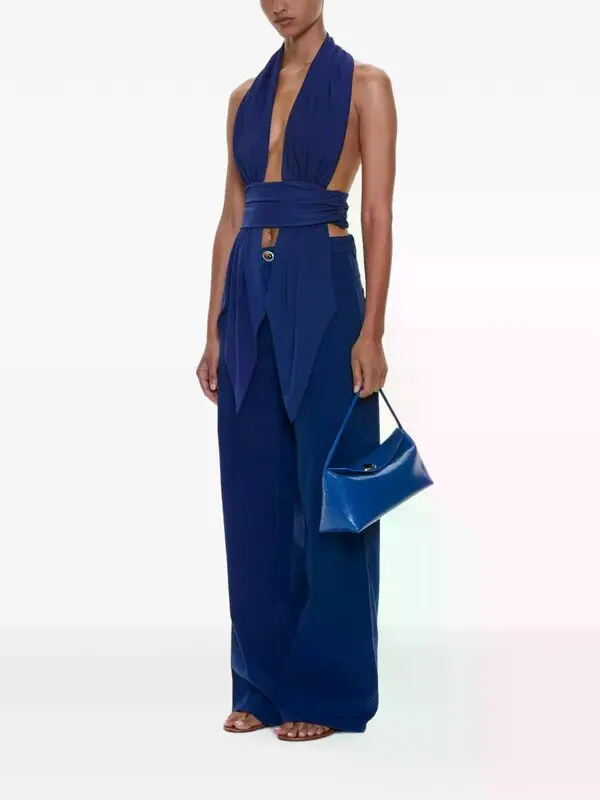 Christopher Esber Draped Halterneck Cropped Top