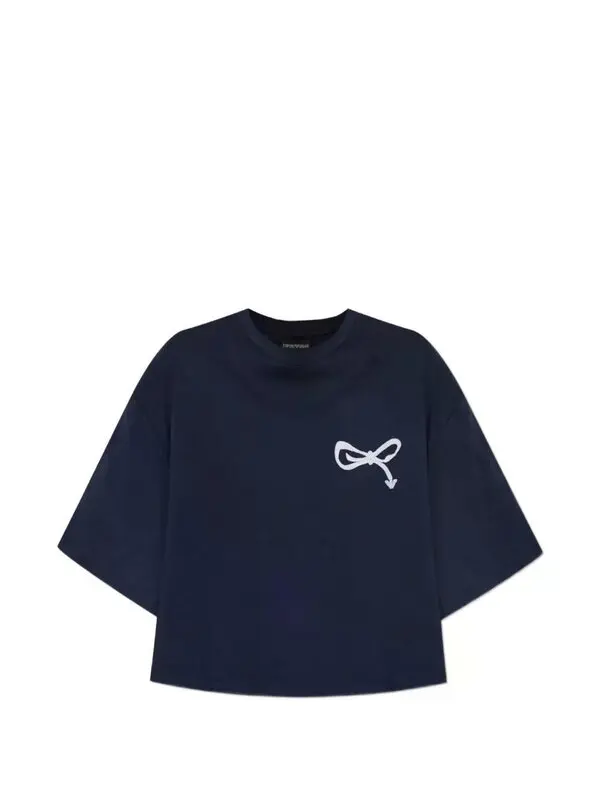 Emporio Armani Bow Detail T-shirt - Blue