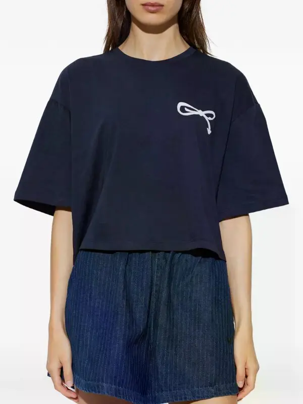 Emporio Armani Bow Detail T-shirt - Blue