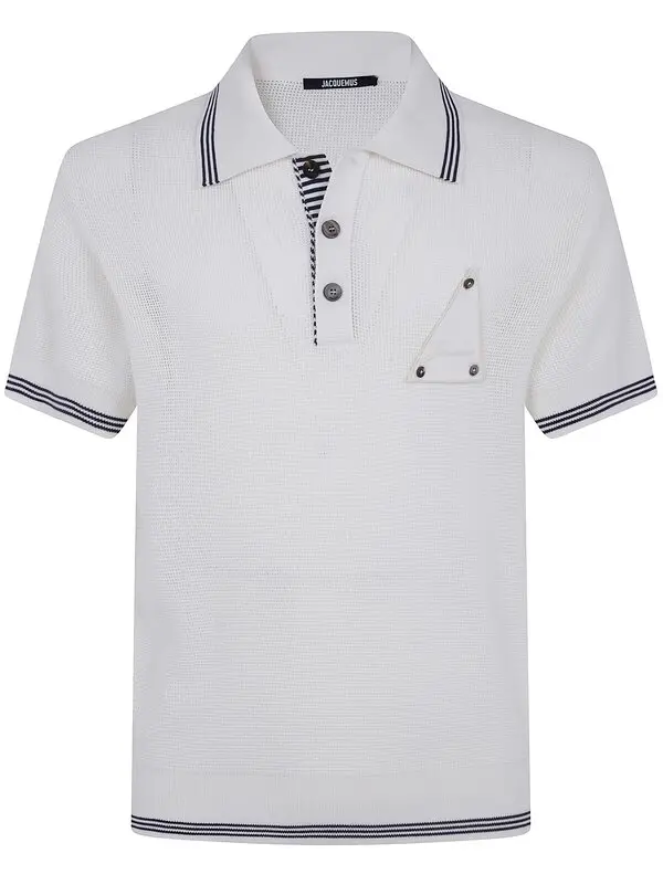 JACQUEMUS LA PLAGE Sweater Silk Blend "le Polo Voilier