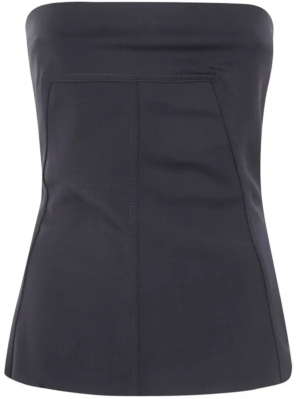 Rick Owens Top Wool "bustier - Black