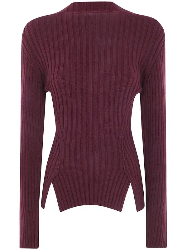 Victoria Beckham Sweater Merino Wool "rib Jumper - Black