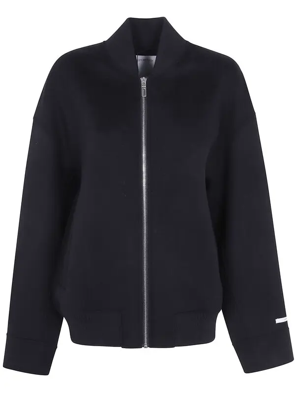 Max Mara Jacket Wool Double Bomber "spx Ondata - Black