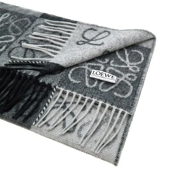 Loewe Anagram Jacquard Wool Scarf